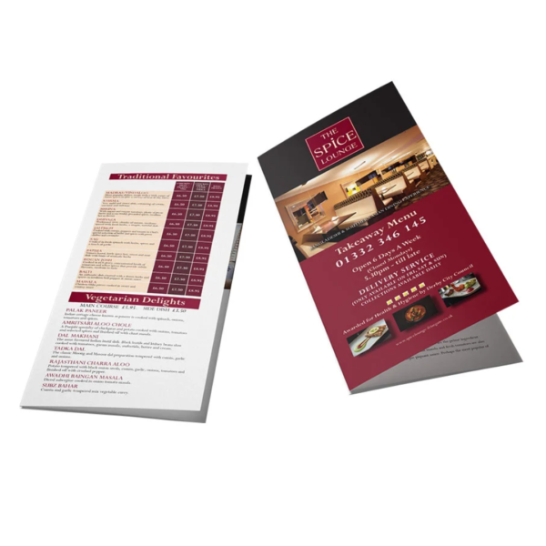 Restaurant Menu - A4 Vertical Fold - Focus Prints