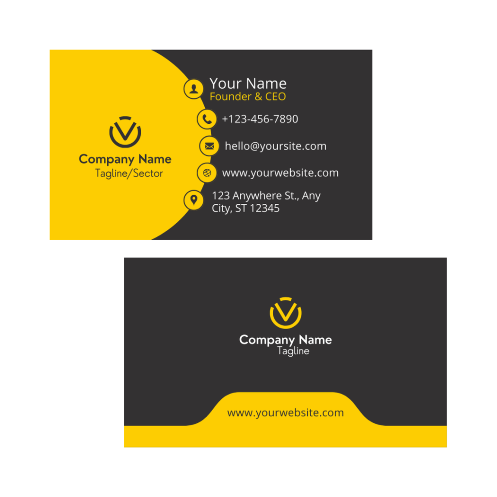 Bold Yellow Business Card - 90x55mm - Focus Prints