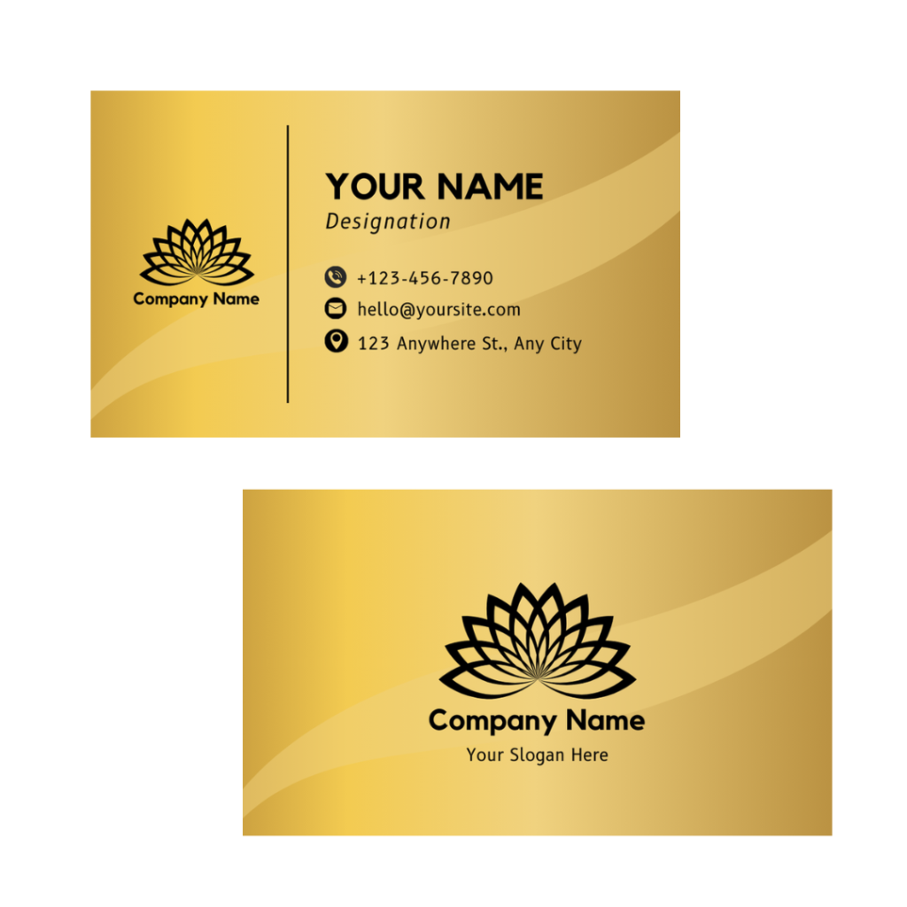Golden Elegance Business Card - 90x55mm - Focus Prints